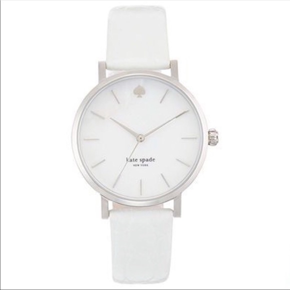 kate spade | Accessories | Kate Spade White Leather Mother Of Pearl ...